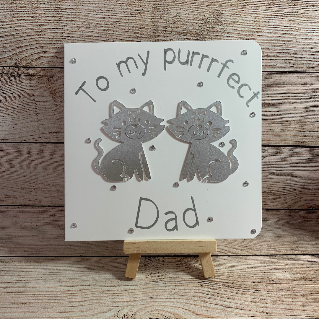 Handmade Cat Birthday Card Kitty Card Cat Love Card Cat Lover Card ...