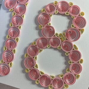 Handmade | Age 18 | Floral | Quilled | Pretty | 18th Birthday | Happy ...