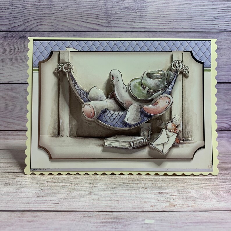 Handmade Birthday Thank You Card Decoupage Layered - Etsy