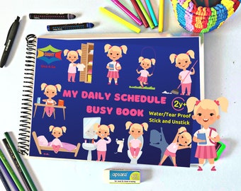 My Daily Schedule Busy Book for Toddler Boys, Daily Routine ...