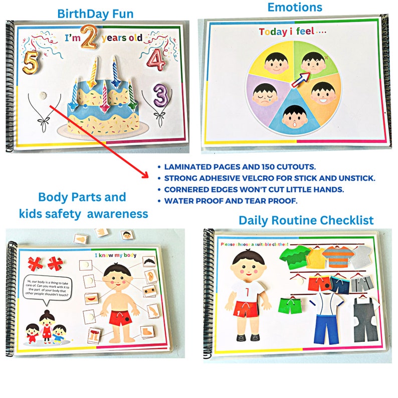 My Daily Schedule Busy Book for Toddler Boys, Daily Routine ...