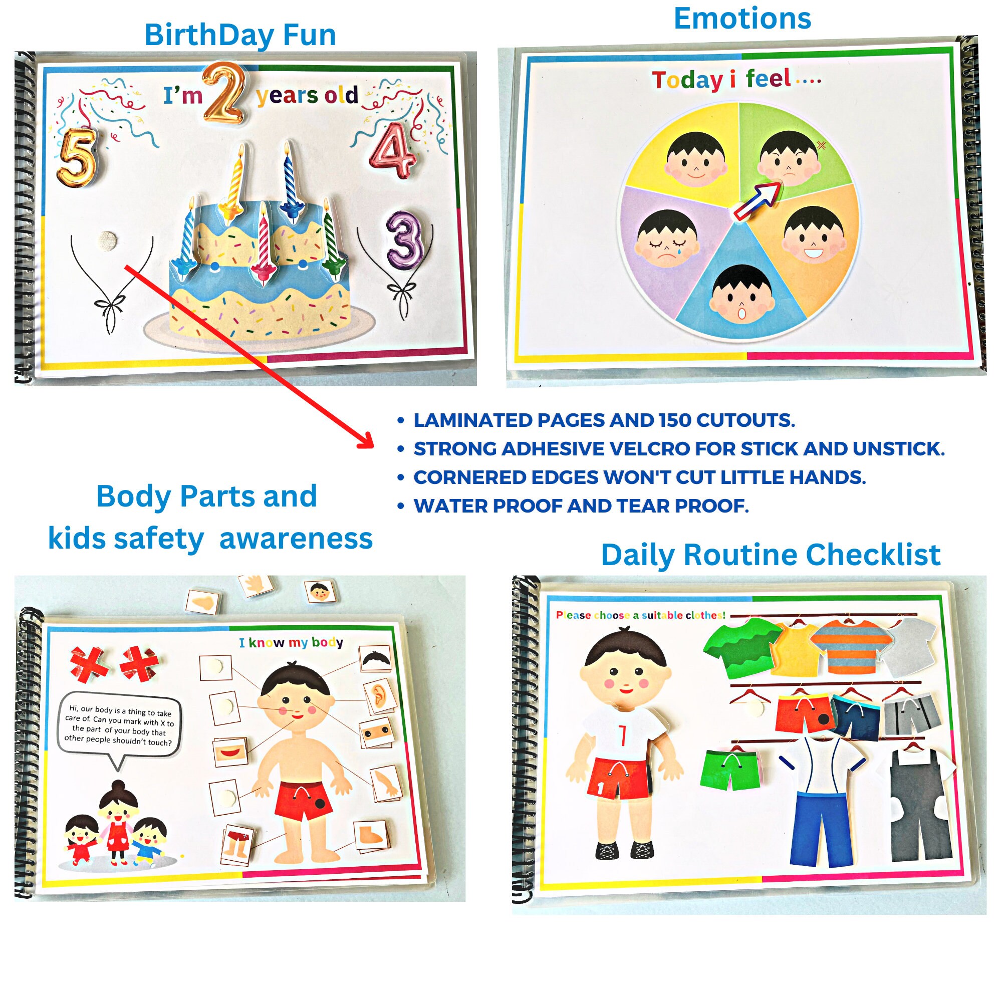 My Daily Schedule Busy Book for Toddler Boys Daily Routine - Etsy
