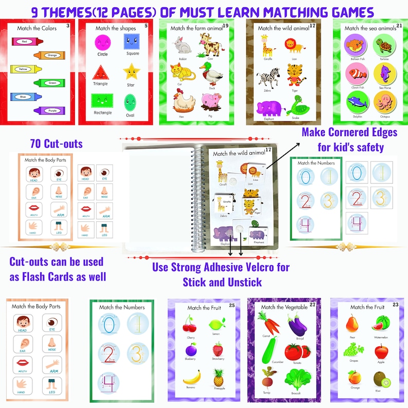 My Mini Busy Book for Kids Preschool Binder, Busy Book Printable ...