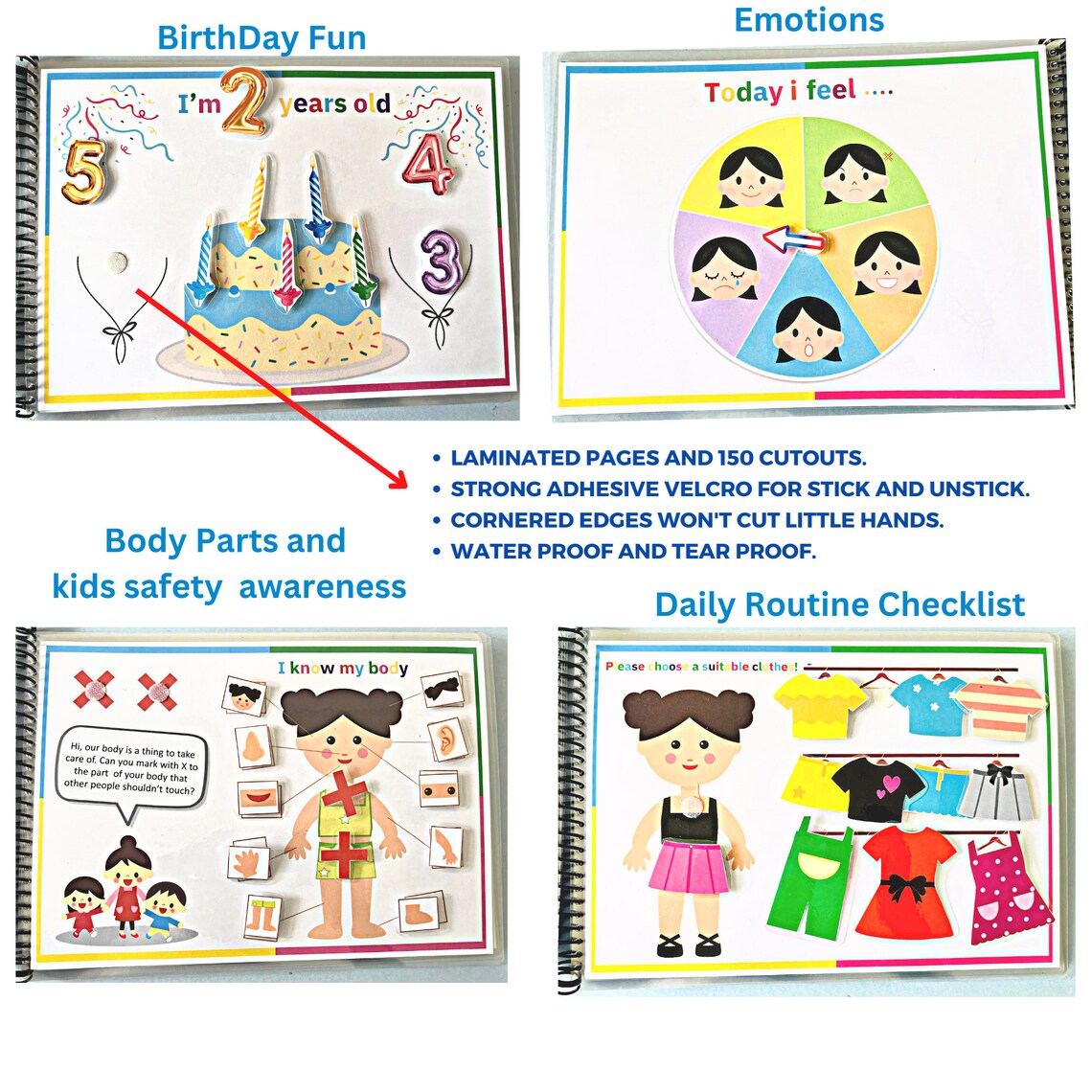 My Daily Schedule Busy Book for Toddler Girls, Daily Routine ...