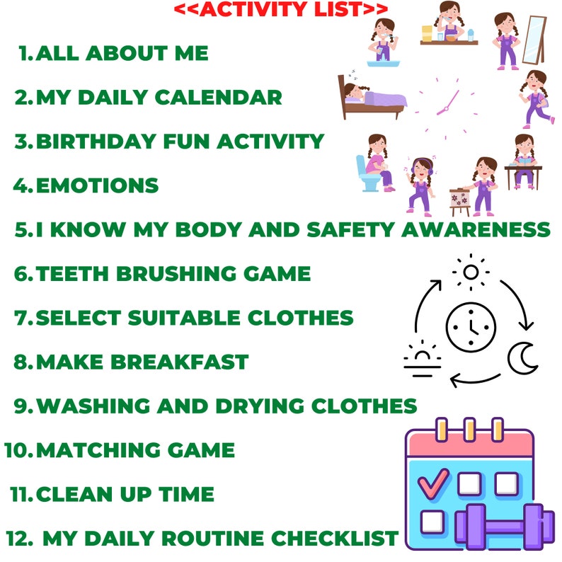 My Daily Schedule Busy Book for Toddler Boys, Daily Routine ...