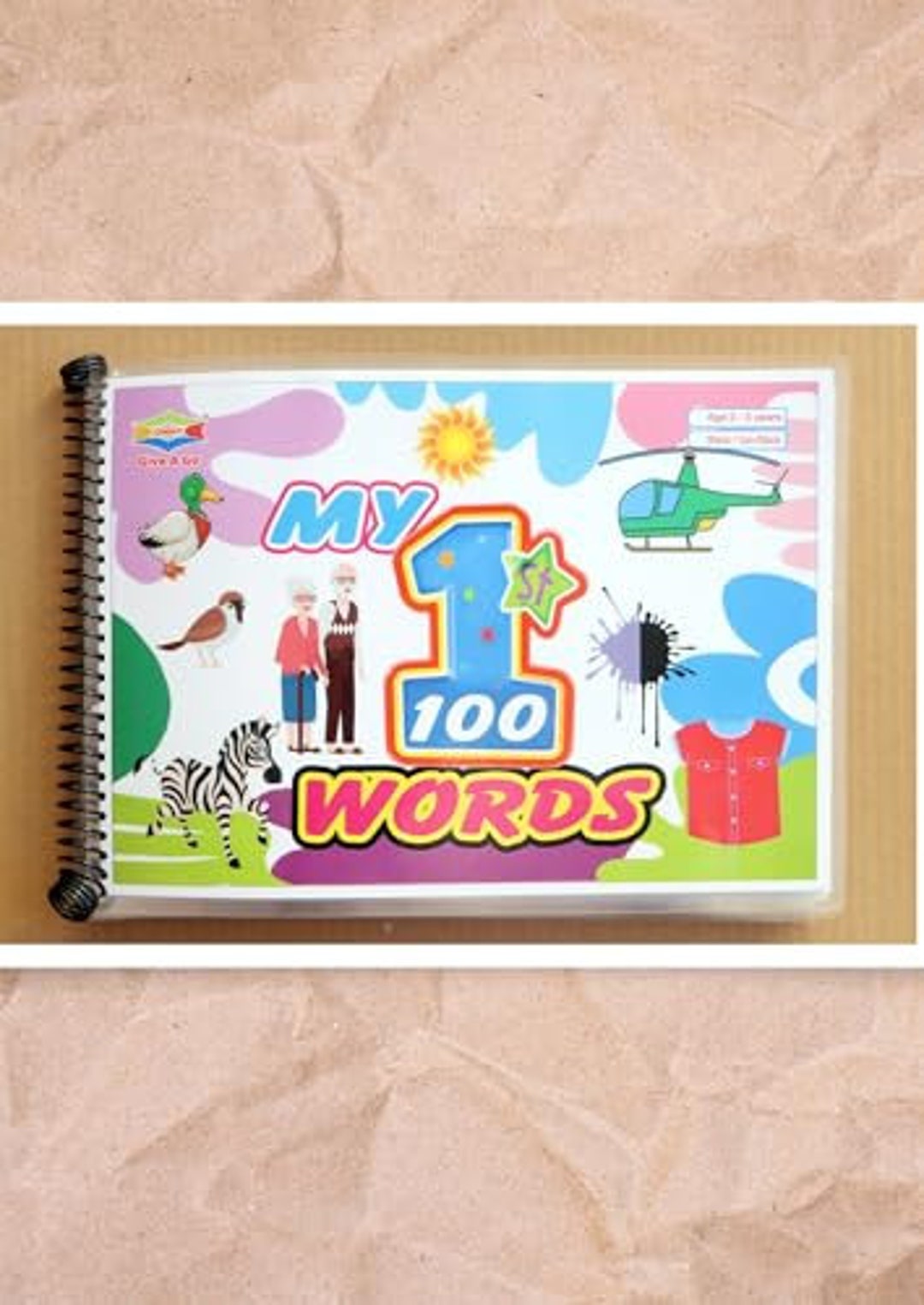 OMNY My 100 Words All in One Busy Book for Kids Aged 2 - 4 Years, 22 ...