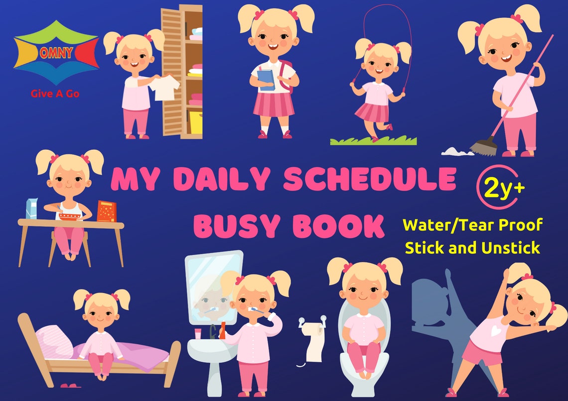 My Daily Schedule Busy Book for Toddler Boys Daily Routine - Etsy
