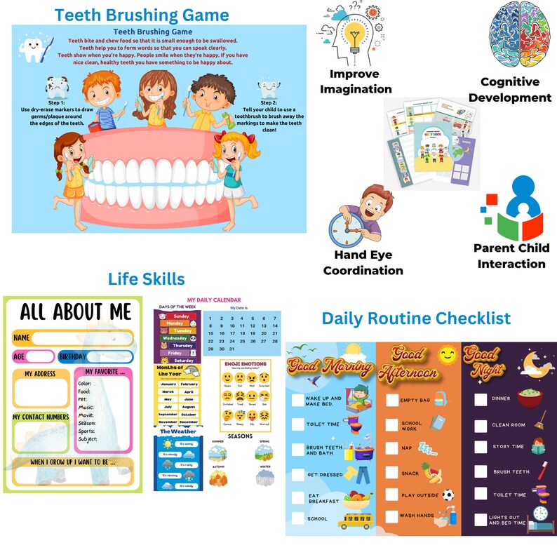 My Daily Schedule Busy Book for Toddler Boys, Daily Routine ...