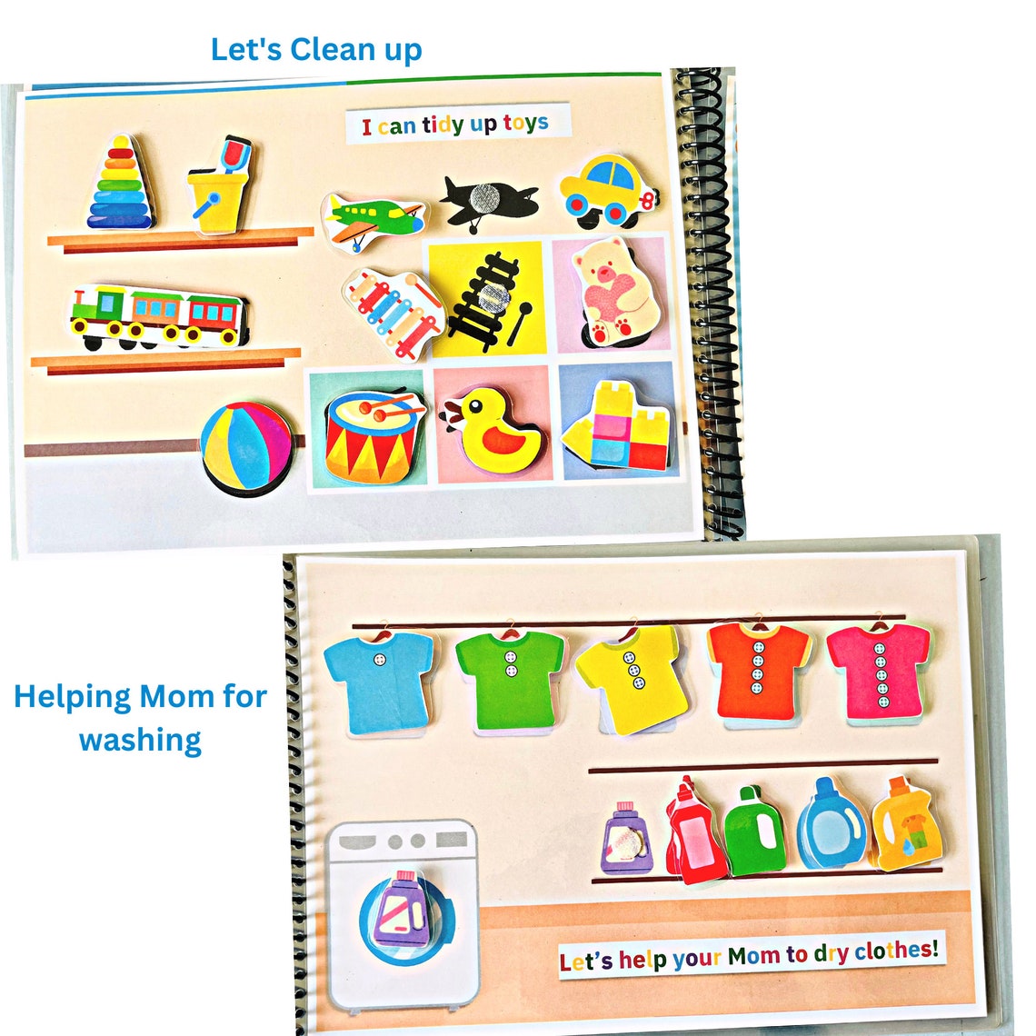 My Daily Schedule Busy Book for Toddler Boys Daily Routine - Etsy