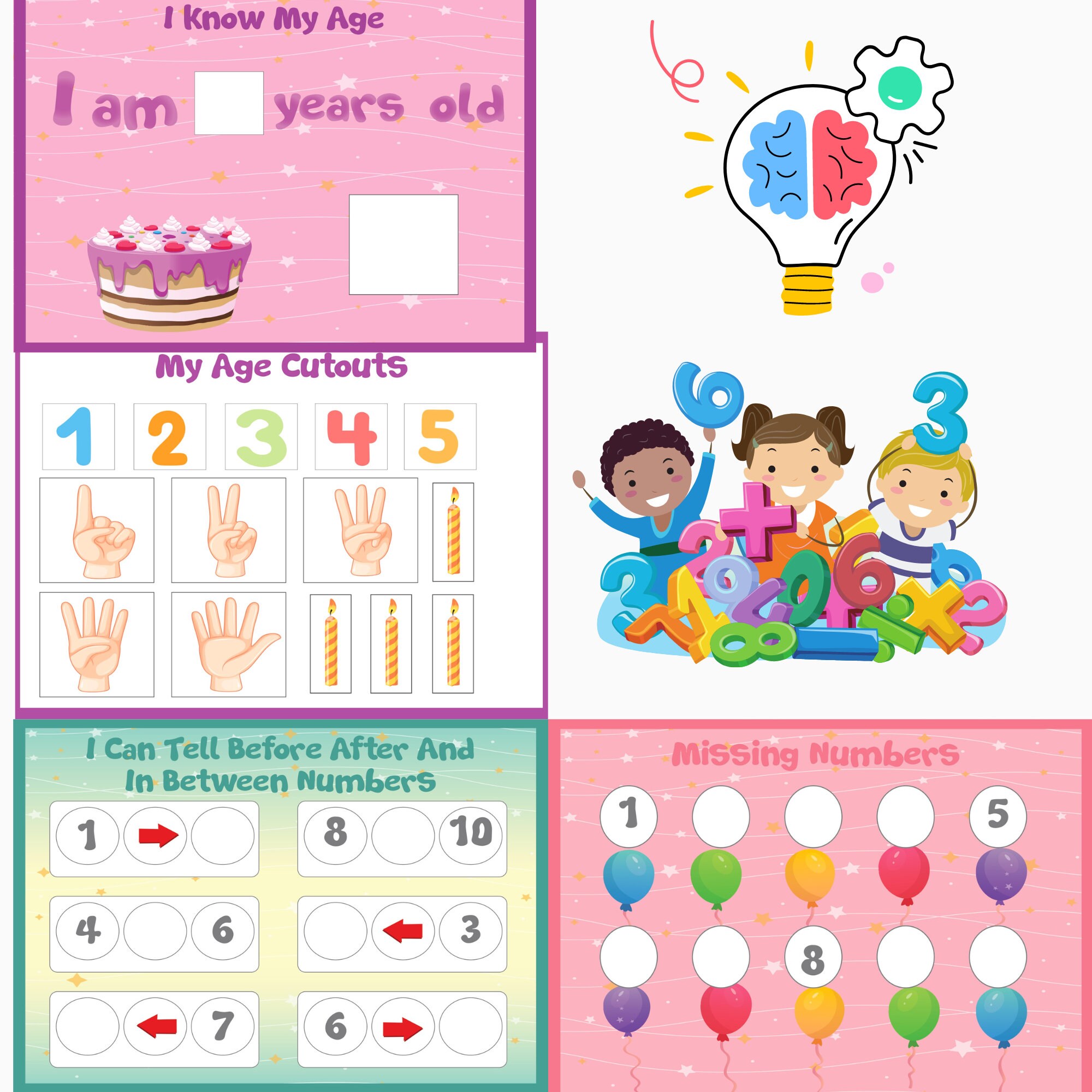 Addition Practice Printable, Addition Game, Counting Practice ...