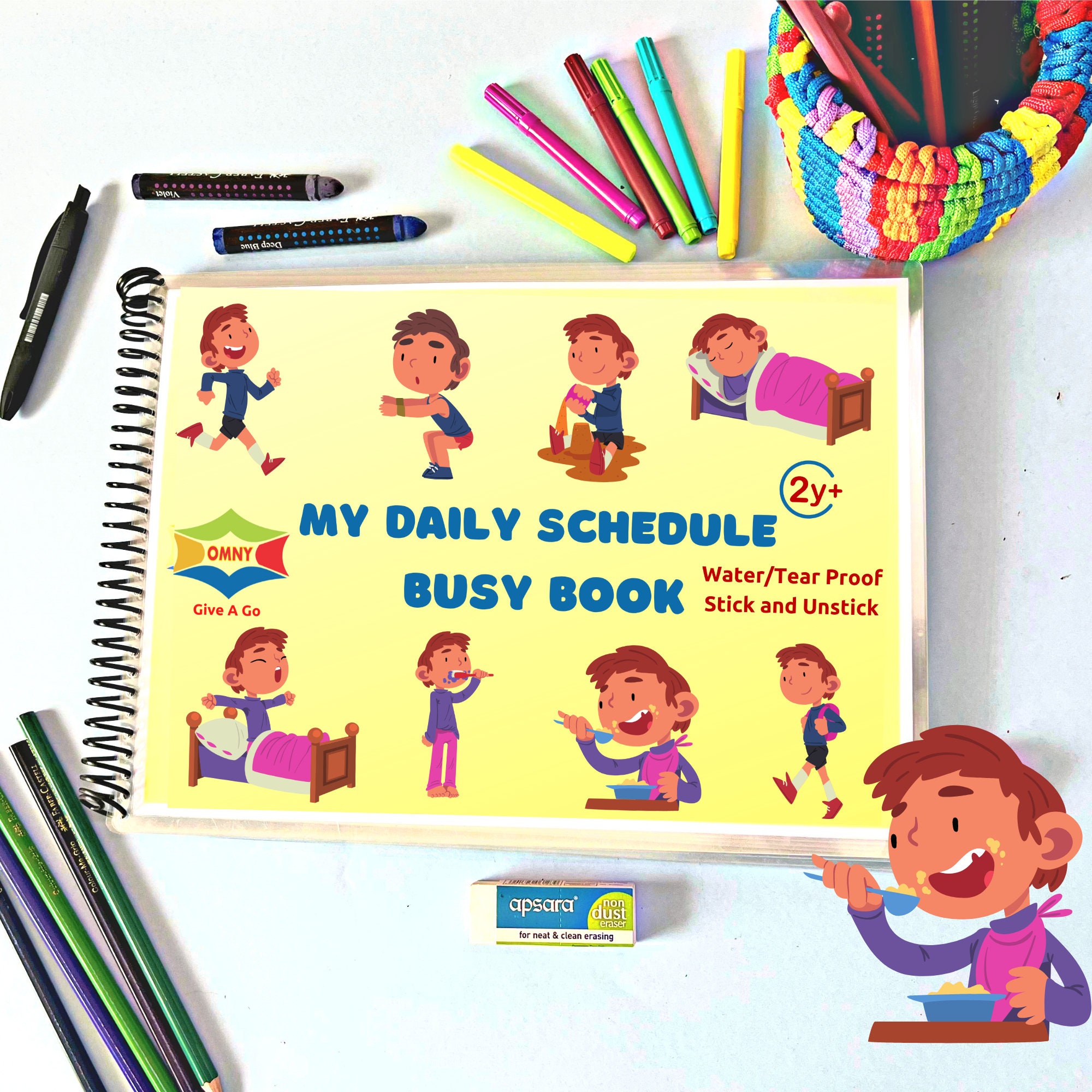 My Daily Schedule Busy Book for Toddler Boys Daily Routine - Etsy