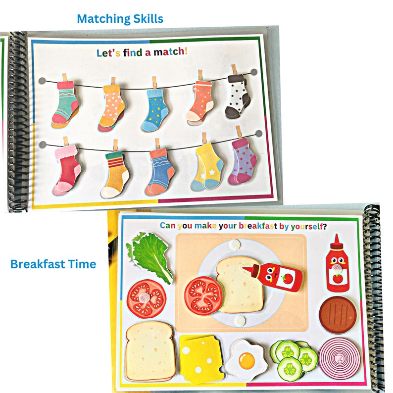 My Daily Schedule Busy Book for Toddler Boys Daily Routine - Etsy