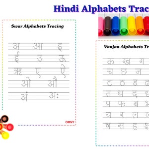 Hindi Alphabet Tracing Worksheets(swar and Vyanjan) With Letter ...