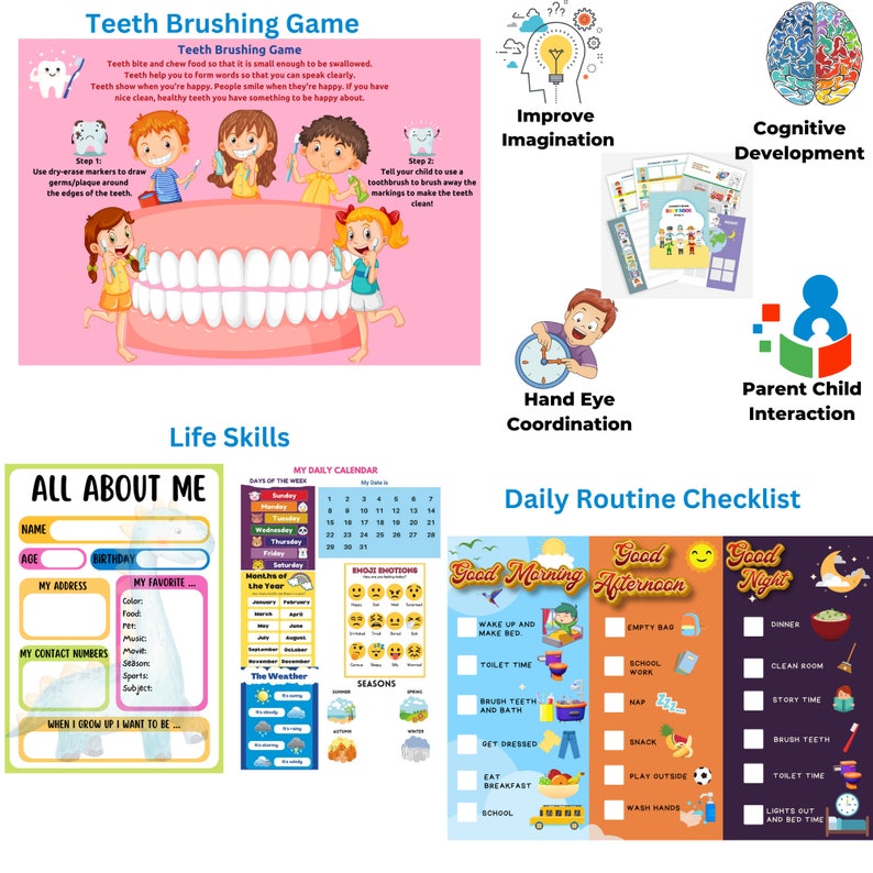 My Daily Schedule Busy Book for Toddler Girls, Daily Routine ...