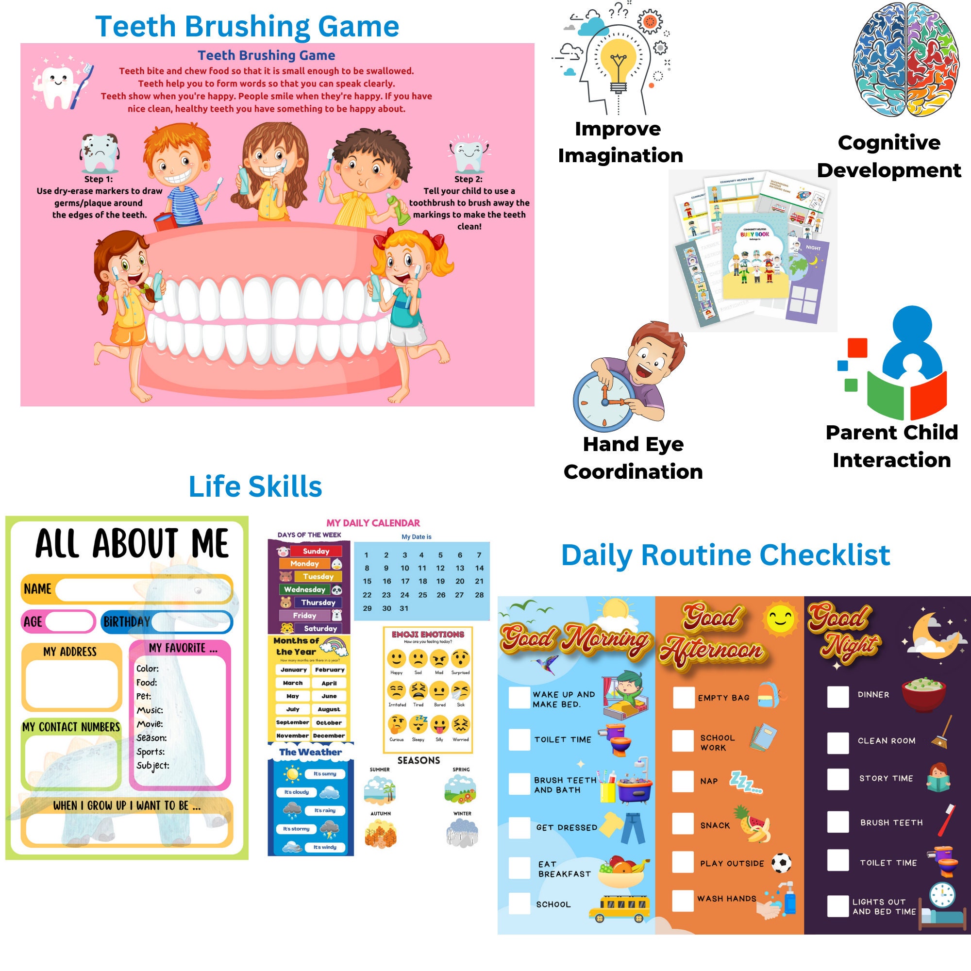 My Daily Schedule Busy Book for Toddler Girls, Daily Routine ...