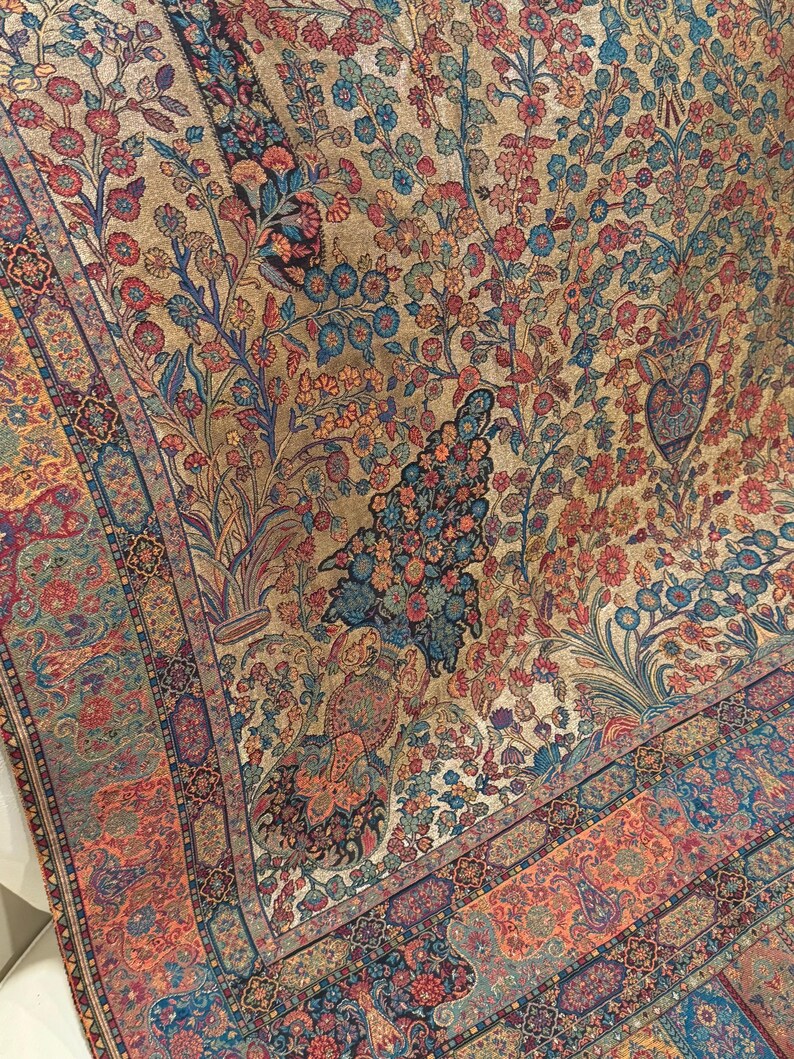 Pashmina Kani Shawl: Moonlight Floral Wedding Wrap - Etsy