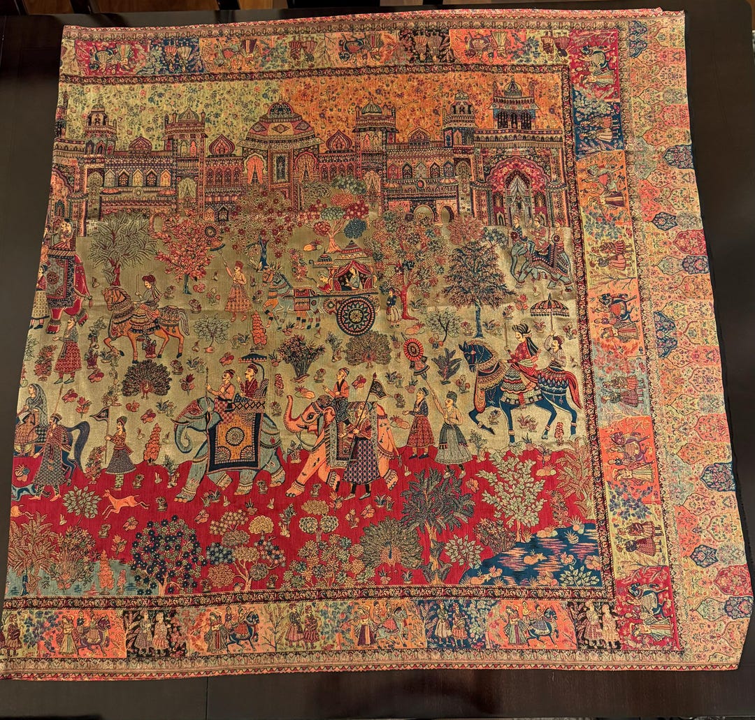 Moonlight Darbar Design, Kani Weaved Shawl, Wedding Wrap, Exclusive ...