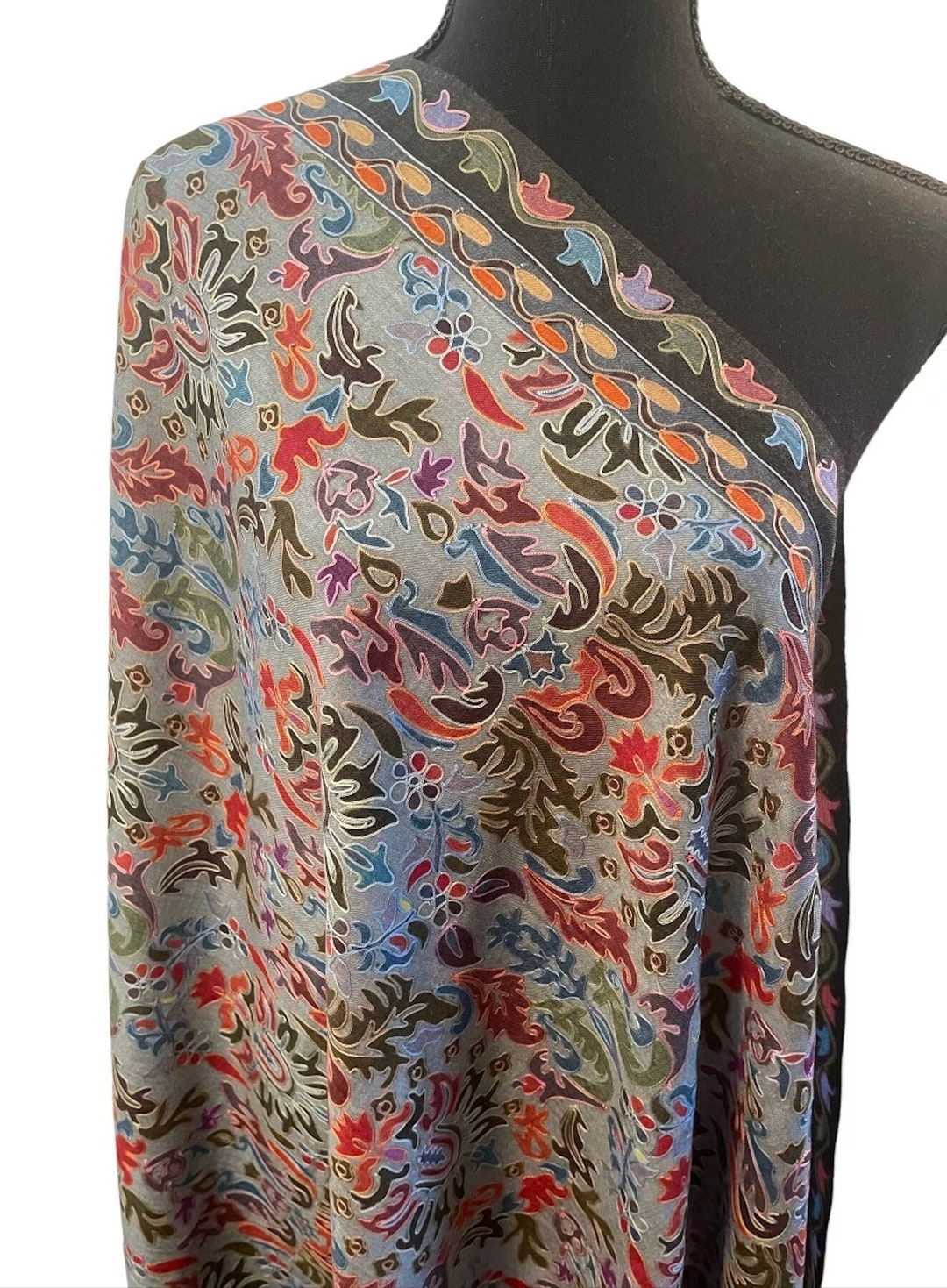 Kalamkar Scarf Pashmina Scarf Wedding Wrap Bridal Gift - Etsy