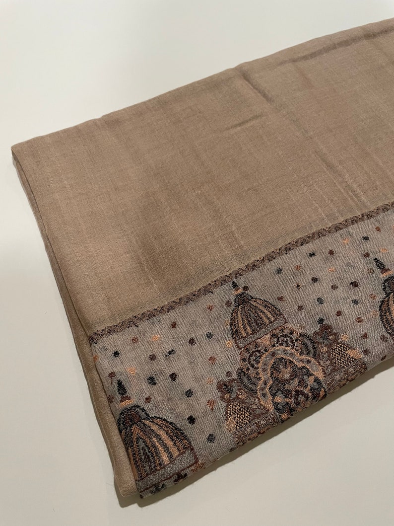 Pashmina Shawl With Kani Border: Lightweight Wedding Wrap - Etsy