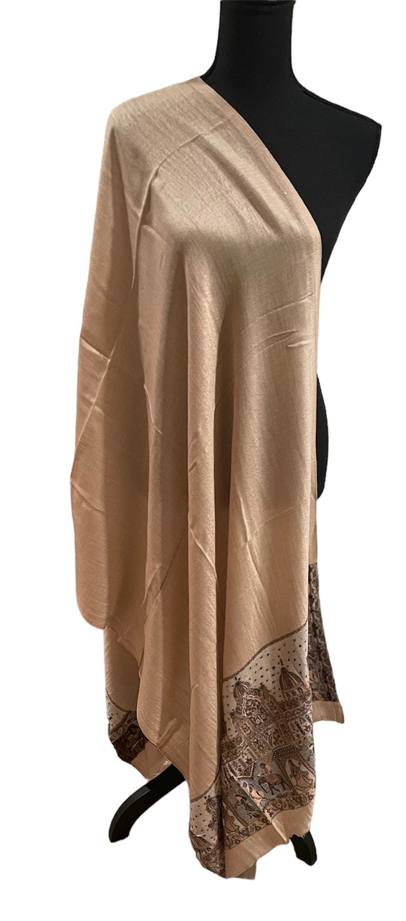 Pashmina Shawl With Kani Border: Lightweight Wedding Wrap - Etsy