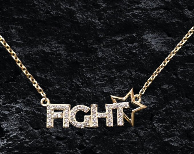 Keep Fighting, Keep Fighting Necklace, Keep Fighting Jewelry, Gift for ...