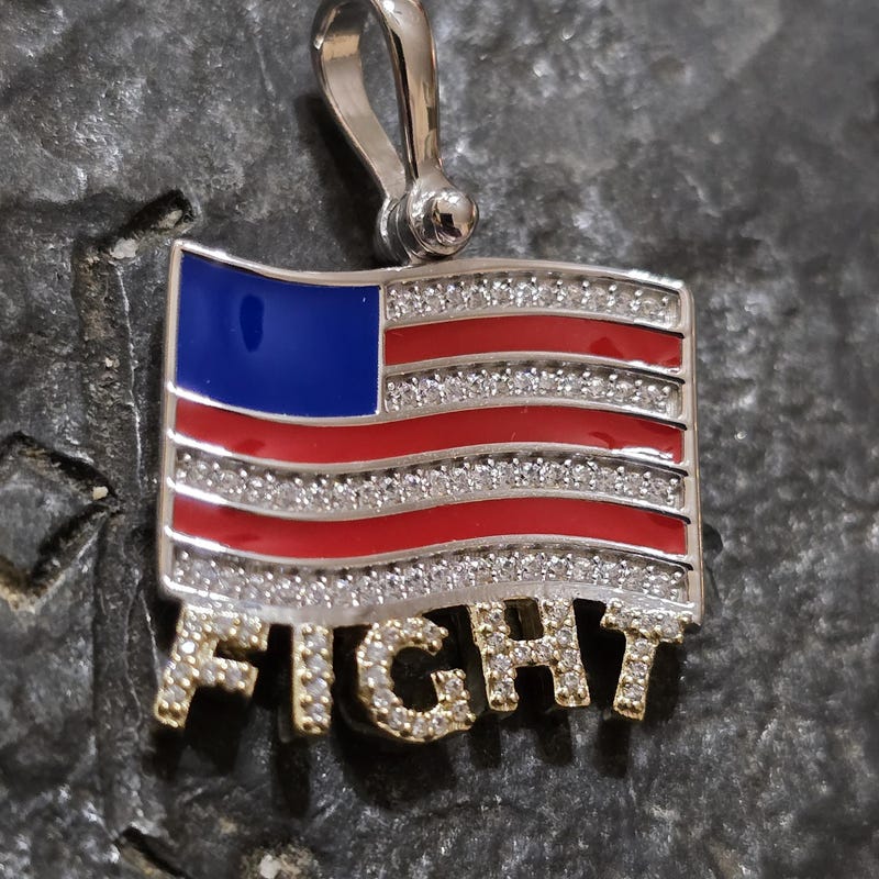 Trump Fight Necklace - Etsy