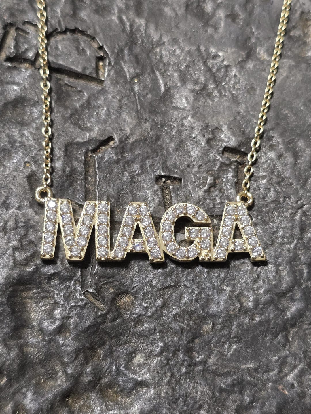 BIG MAGA Necklace Trump Maga American Patriot Jewelry - Etsy