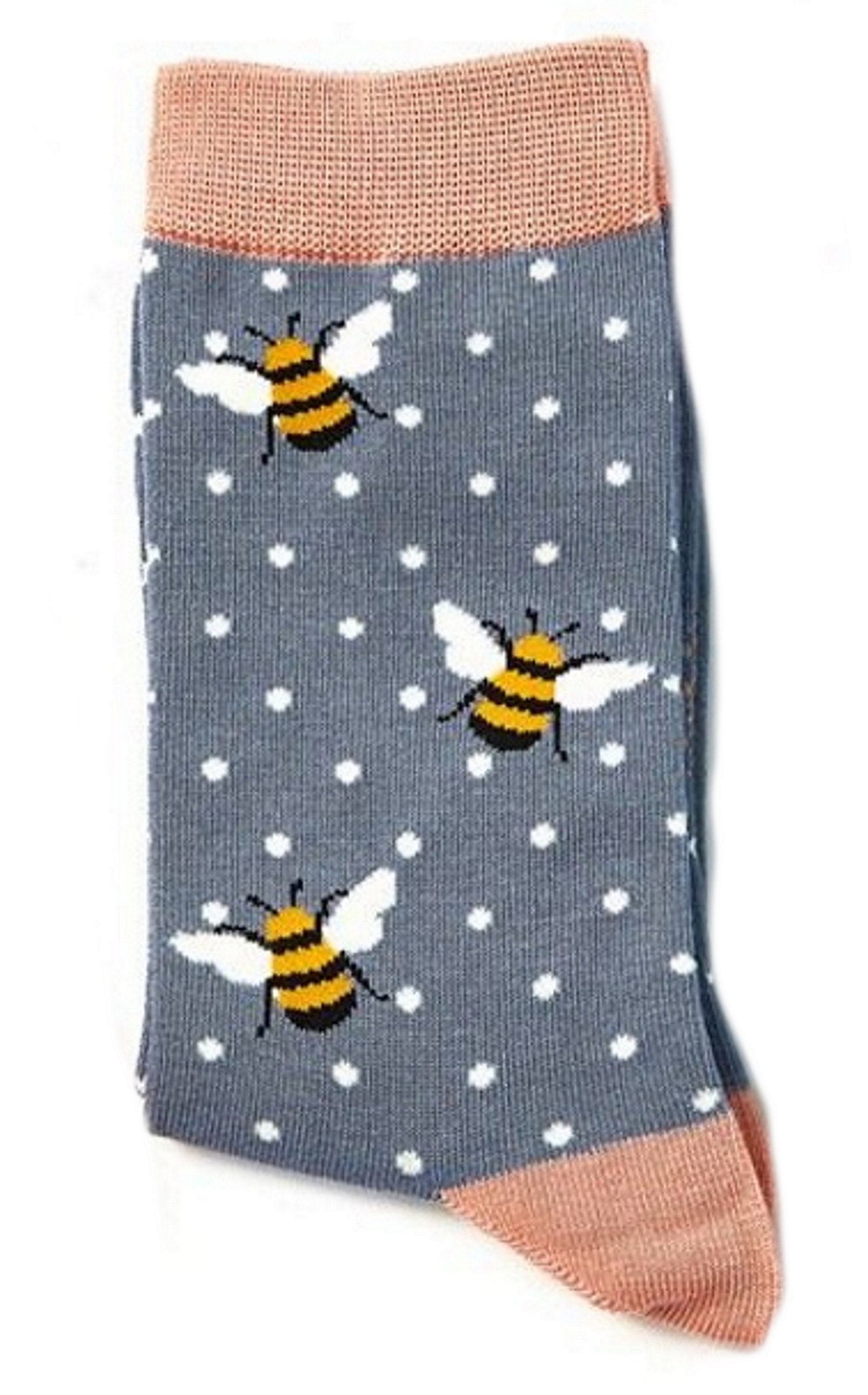 Bee Socks Gift Box Ladies UK Size 4-7 Womens Three Pairs Bamboo Blend ...