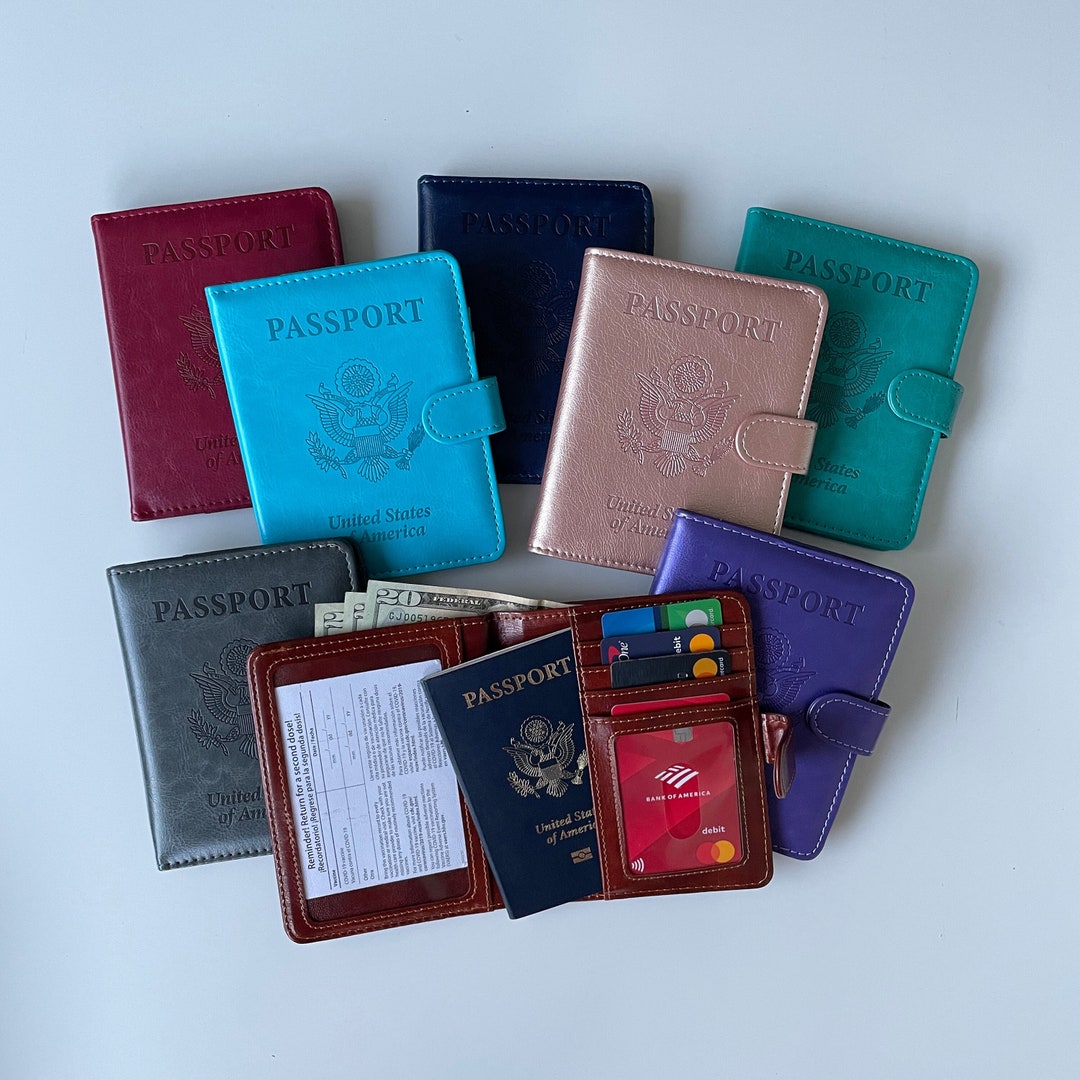 RFID Passport & Vaccination Card Credit Card Id Holder Passport Cover ...