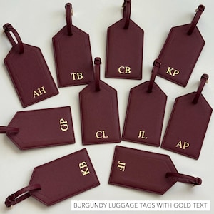 Personalized Luggage Tag Saffiano PU Leather Travel Gift Wedding Favor ...