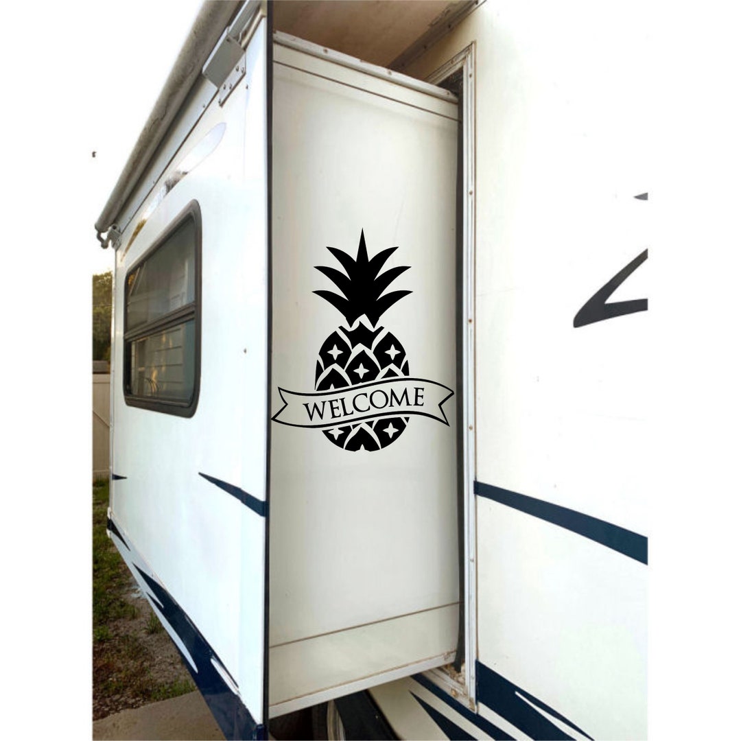 RV Camper "welcome Pineapple" Decal (3 Sizes) - Etsy