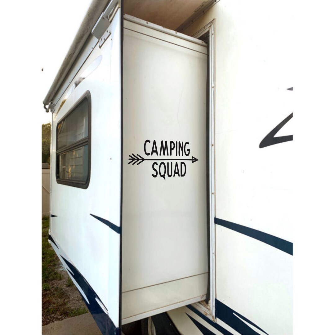 RV Camper "camping Squad" With Arrow Decal for Car, Truck, RV, Camper ...