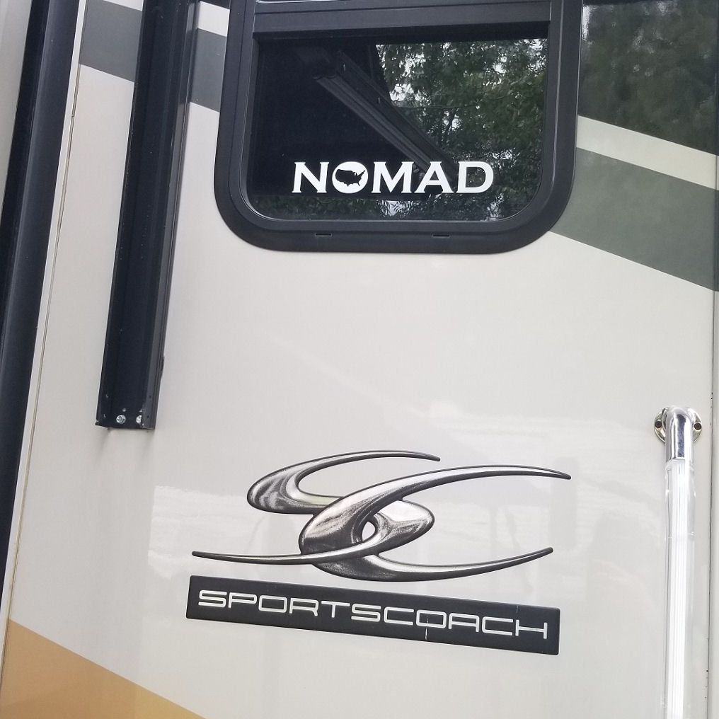 RV Camper "nomad With USA Map" Decal for Car, Truck, RV, Camper. Laptop ...