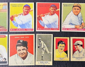 Babe Ruth Reprint Cards - Etsy