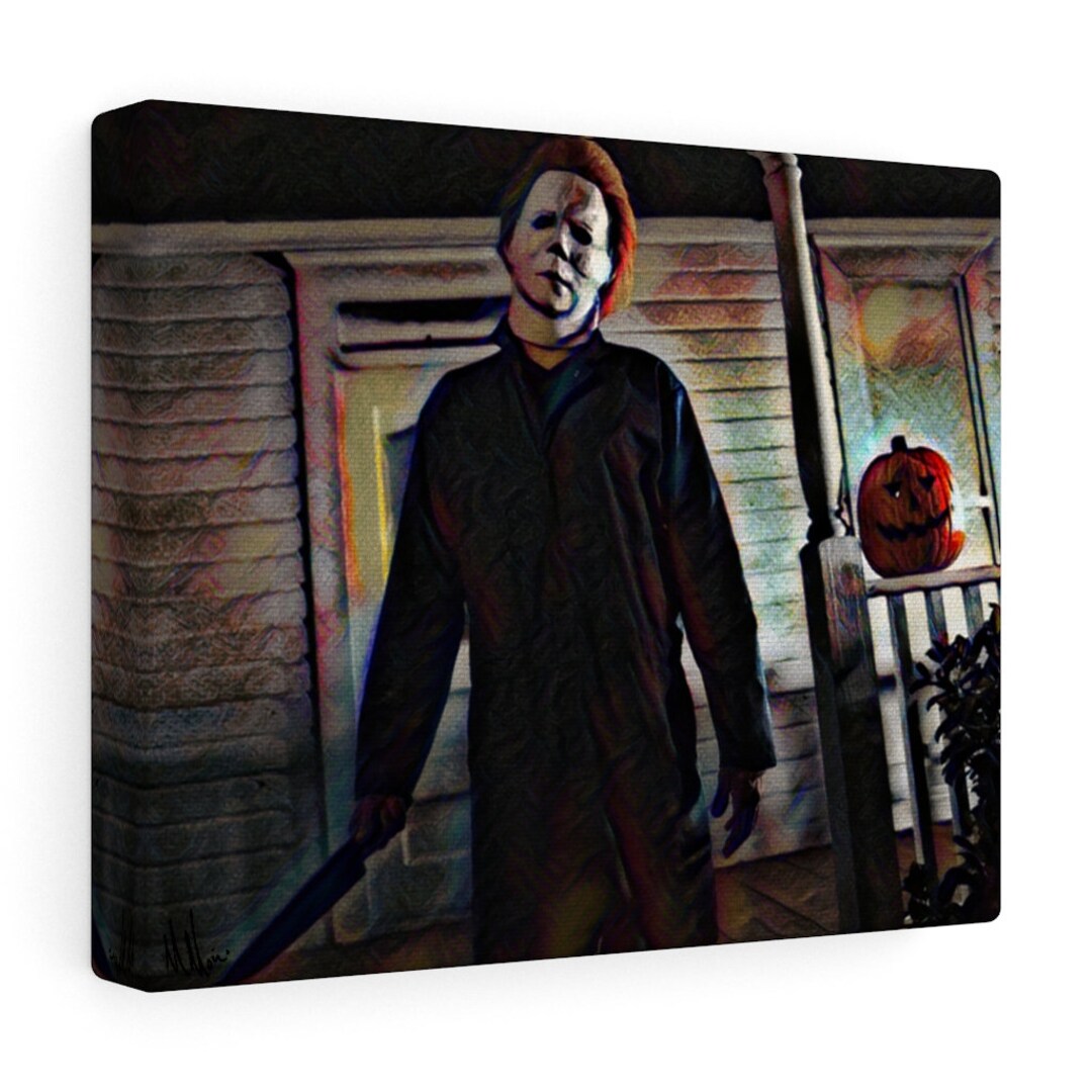 Halloween Homecoming on Canvas Horror Movie Painting, Horror Wall Art ...