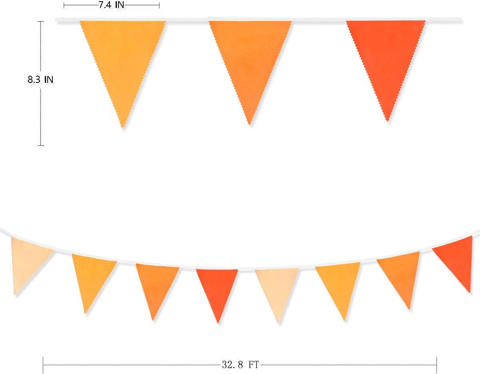 Fall Banner, Thanksgiving Banner, Fabric Garland, Triangle Gradient ...