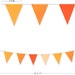 Fall Banner, Thanksgiving Banner, Fabric Garland, Triangle Gradient ...