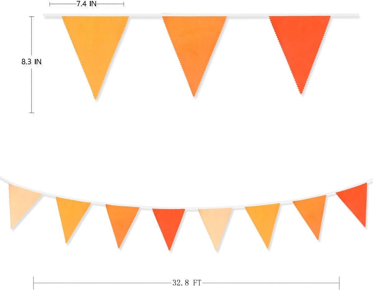 Fall Banner, Thanksgiving Banner, Fabric Garland, Triangle Gradient ...