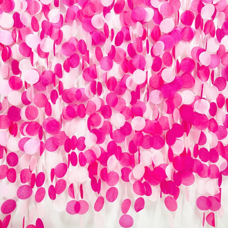 Pink Circle Garland - Etsy