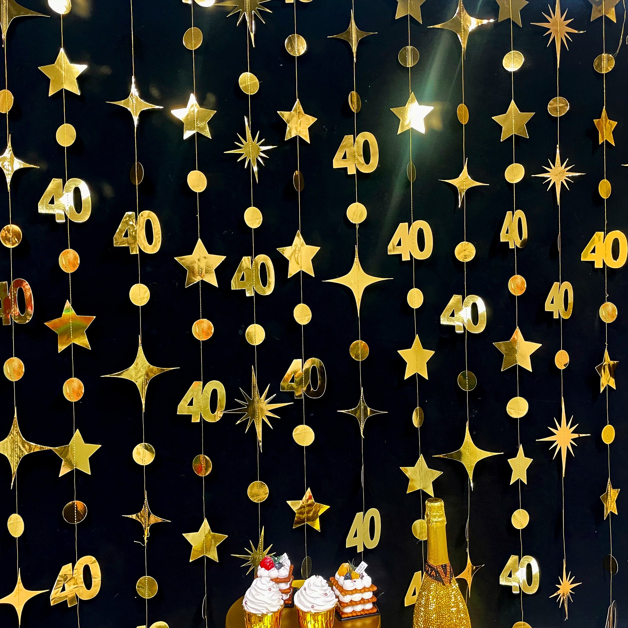 40th Birthday Party Decoration 40th Birthday Gold - Etsy