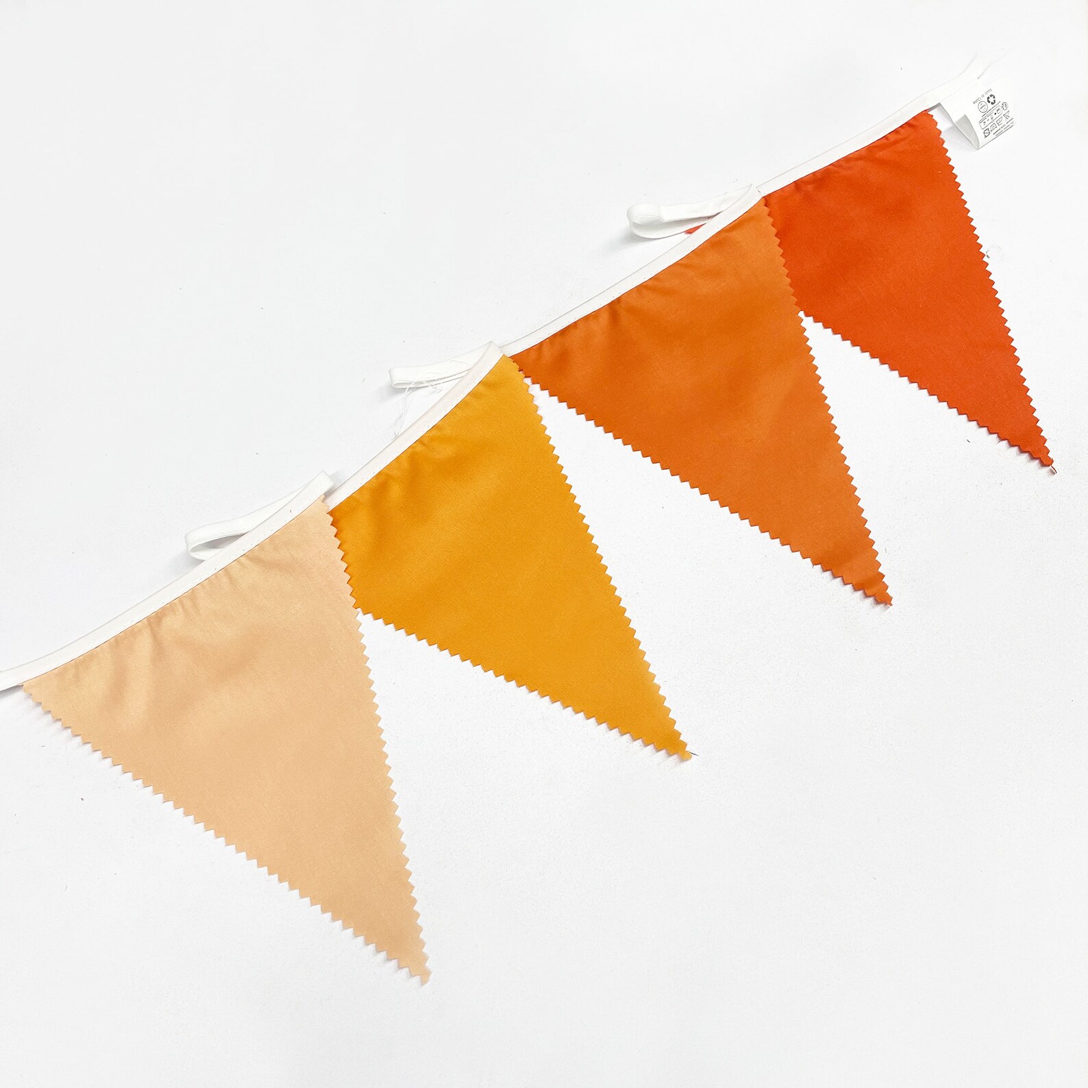 Fall Banner, Thanksgiving Banner, Fabric Garland, Triangle Gradient Pennant, Orange Autumn Flag ...