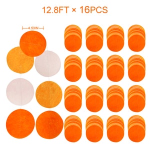Ombre Orange Party Big Circle Dots Backdrop Garland Tissue Paper ...