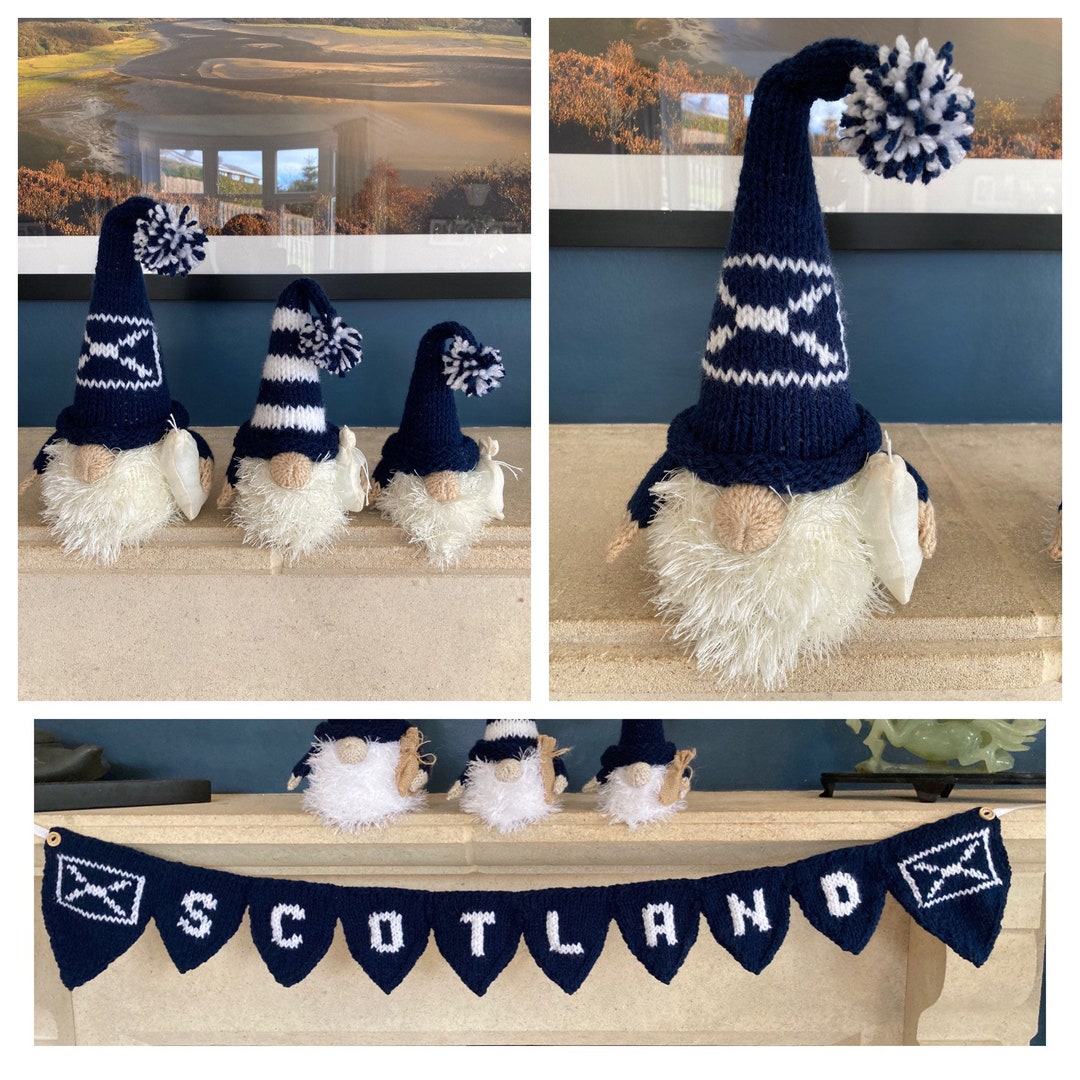 Set of 3 Scottish Handmade Gnomes Scotland Gonks - Etsy UK