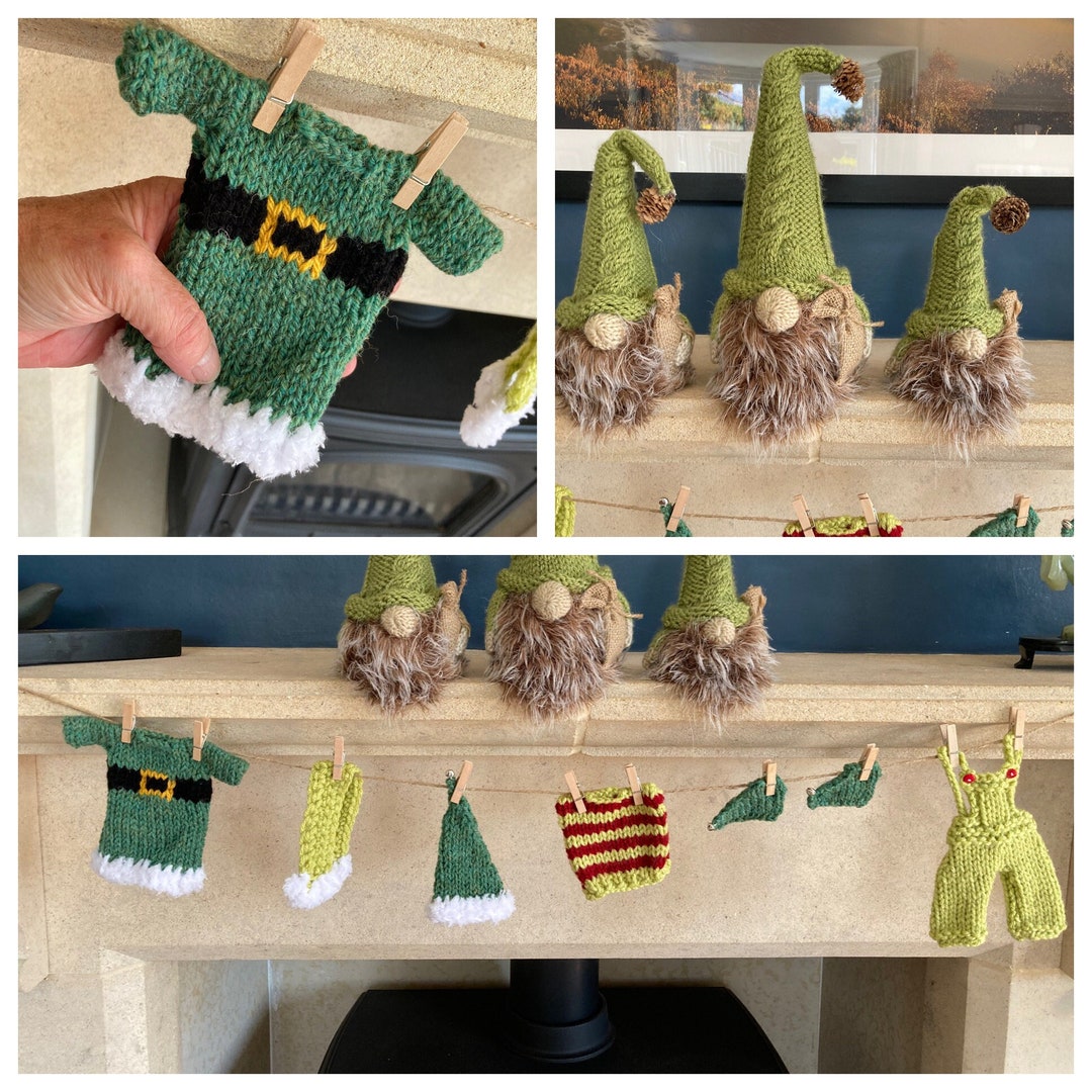 Elf Suit on a Washing Line Handmade Christmas Decor - Etsy