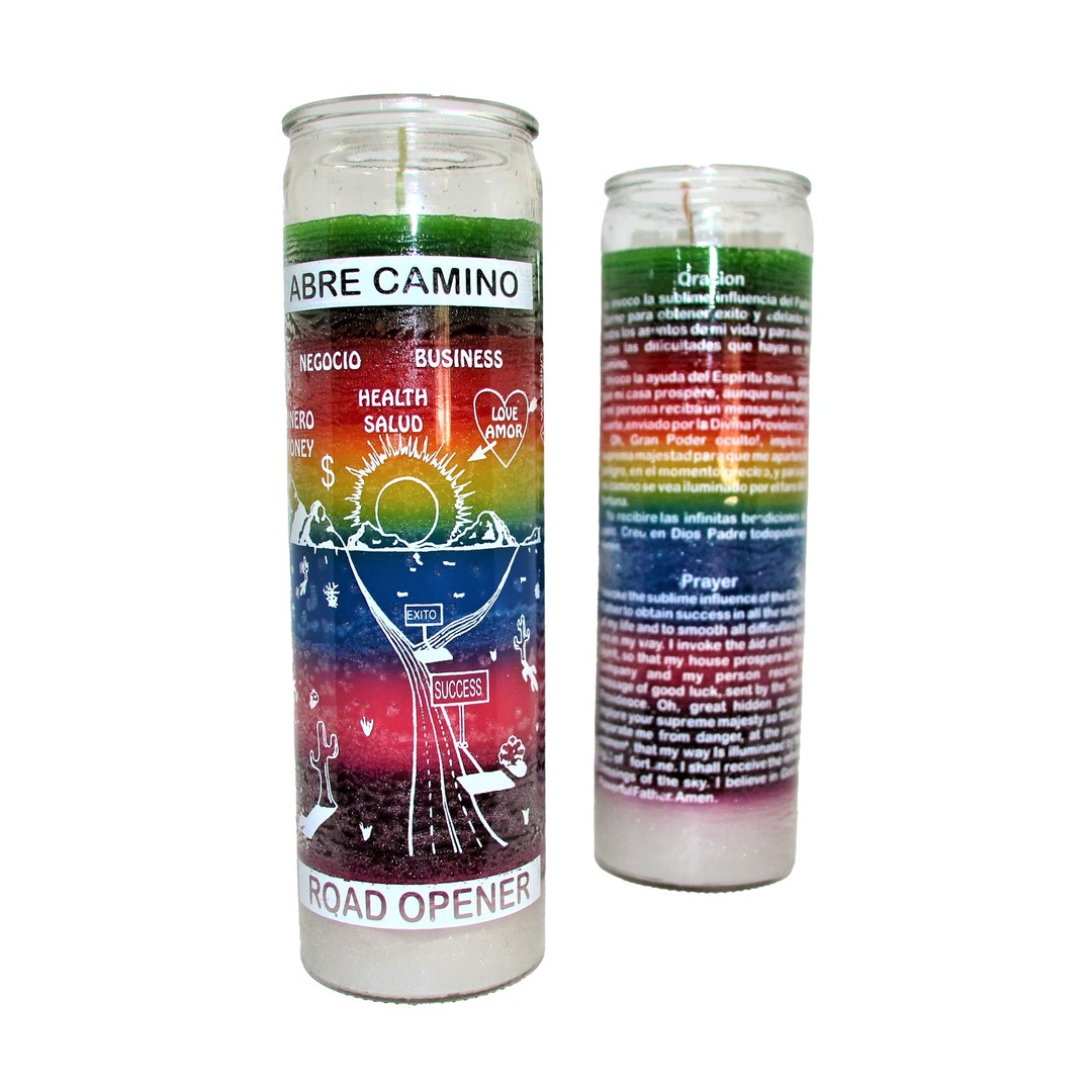 Abre Caminos 7 Colores Preparada Ritual Veladora Road Opener Buena ...