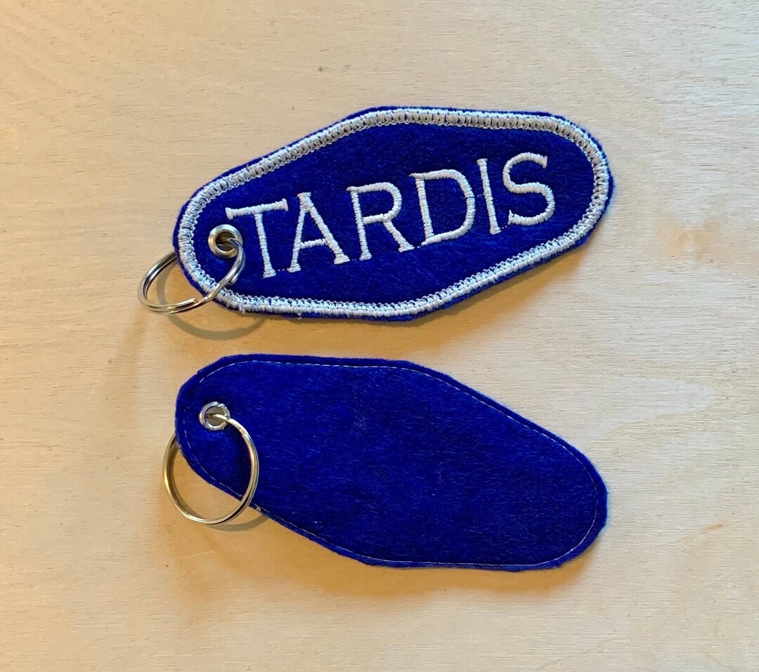 TARDIS - Dr. Who - Embroidered Felt Classic Hotel Keychain - Galactic ...