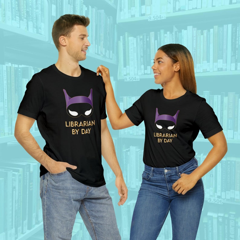 Batgirl Was a Librarian - Librarian by Day - Library Tshirt - Etsy