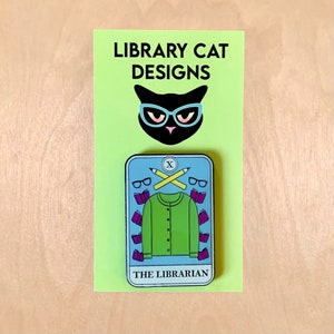 The Librarian Tarot Card Library Themed Soft Enamel Pin - Etsy