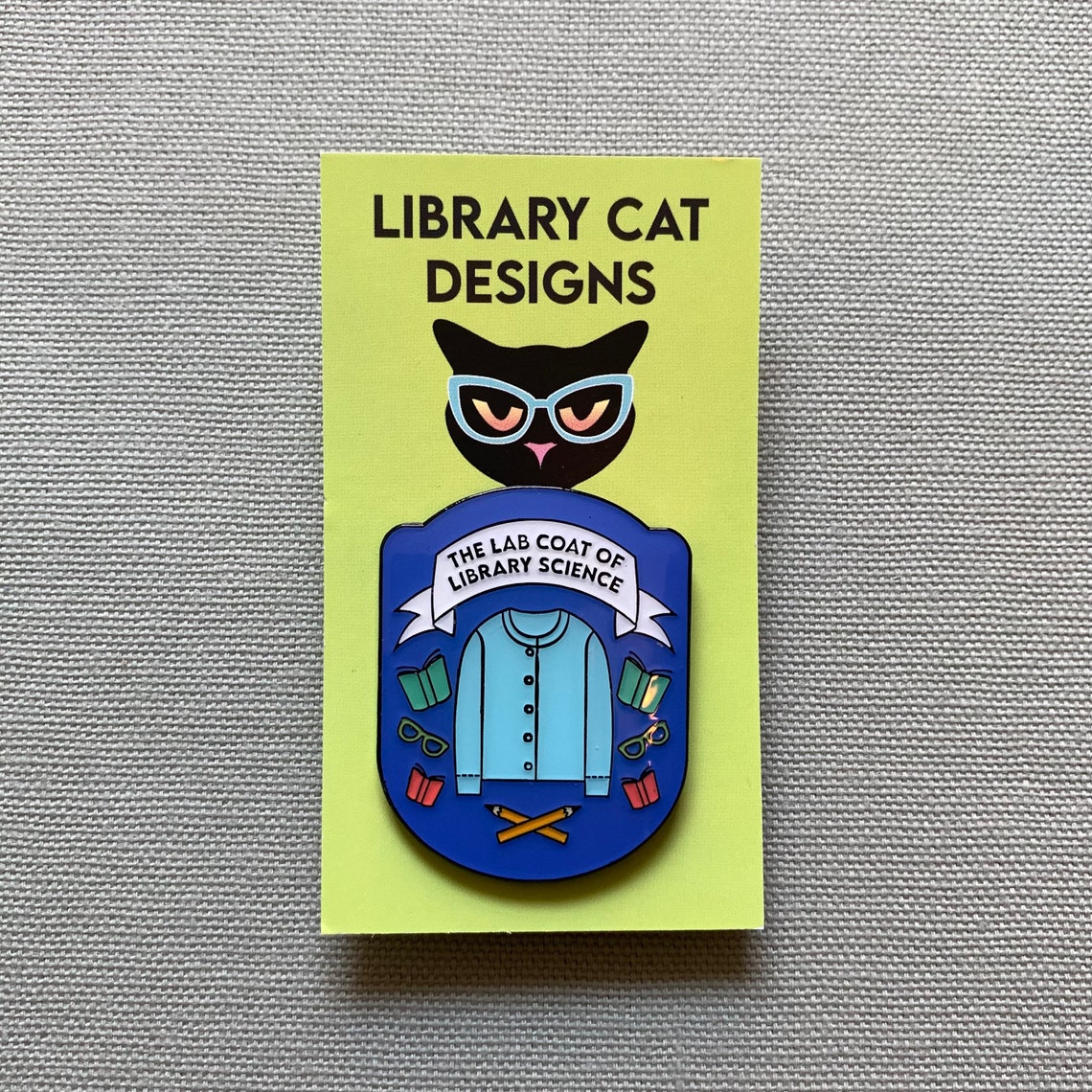 Lab Coat of Library Science Cardigan Books Glasses Soft - Etsy