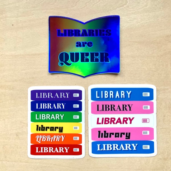 Library Sticker - Etsy